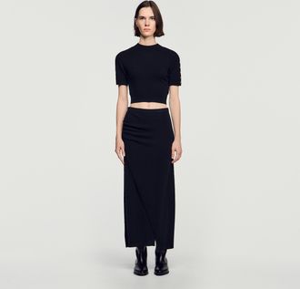 Sandro Pull court en laine et cachemire
