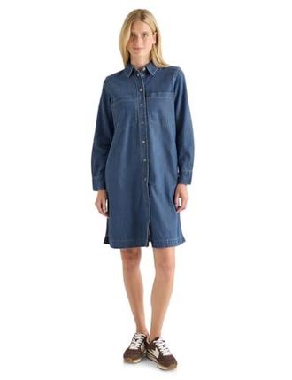 Cecil 1408976 Robe en Denim, Mid Blue Wash, L Femmes