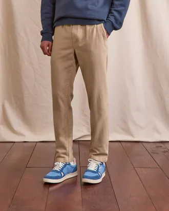 Faguo Pantalon en lin taupe