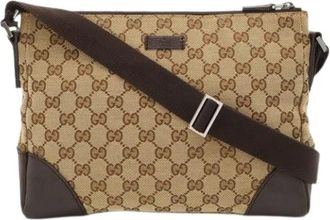 Gucci Sac bandouli&egrave;re en toile GG Pre-owned - Femme - Pre-owned - Brun - Taille: ONE Size