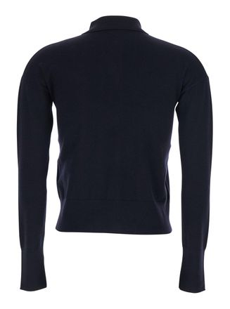 Max Mara Womens Sweater Medeola Blue Wool Tops Top