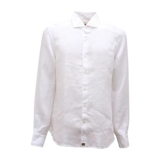 Sonrisa Silbernes Leinenhemd - - Shirts - Herren - Wei&szlig; - XL
