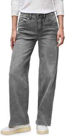 Street One Damen 3716500 Wide Leg Jeans, Light Grey Random Washed, 32 W/32 L