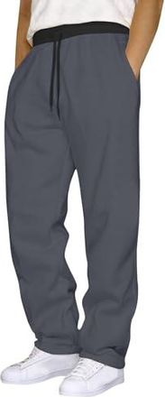 Generic Pantalon de surv&ecirc;tement pour homme, v&ecirc;tement de sport avec poches, cordon de serrage, pantalon cargo d&eacute;contract&eacute;, pantalon de jogging l&eacute;ger et respira