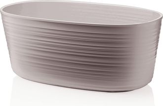Guzzini Tierra, Pflanzenständer für mehrere Pflanzen klein - Taubengrau, 15,4x29,2xh11,8 cm | 3 lt - 196201158