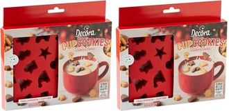 Decora 0255235 Ausstecher Mini Milk CupCookies, ideal f&uuml;r 22 Mini-Weihnachtspl&auml;tzchen, zum Eintauchen in die Milch f&uuml;r ein einzigartiges Weihnachtsfr&uuml;hst&uuml;ck.