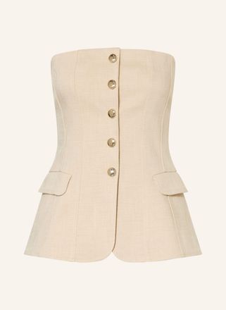 Maje Off-Shoulder-Top beige