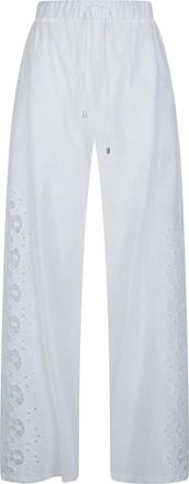 Patrizia Pepe Femme, Pantalons, Blanc, Taille: 42 FR Wide Leg Pant