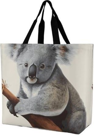 Generic Koala Et Papillon Sac A Main Femmes D&eacute;contract&eacute; Sacs De Courses Grand Sac Fourre-Tout Pour Shopping Gym Quotidienne