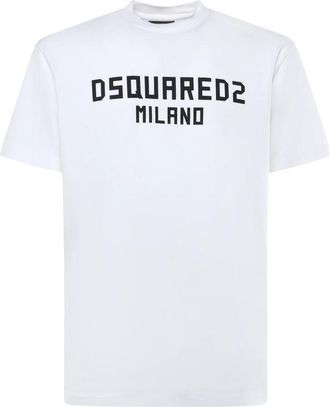 Dsquared2 Homme, Tops, Blanc, Taille: 2XL T-Chemises