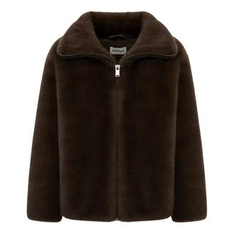P.A.R.O.S.H. Kurze Kunstpelzjacke - - Jackets - Damen - Braun - XS
