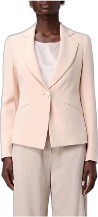 Emporio Armani Blazer monopetto in misto viscosa - Femme - Vestes - Rose - Taille: 38 FR