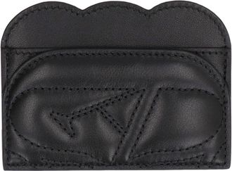 Alexander McQueen Gestepptes Kartenetui mit Logo - Schwarz
