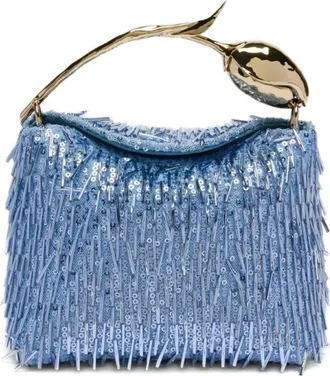 Erdem mini sac à main Bloom - Bleu