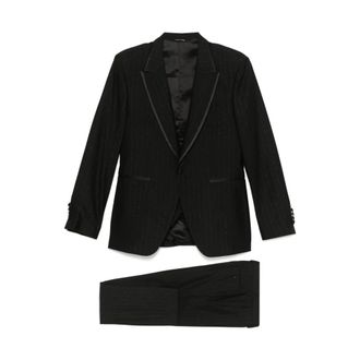Reveres 1949 Schwarzer Anzug mit hinteren Bel&uuml;ftungen - - Suits - Herren - Schwarzk - XL
