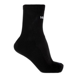 VETEMENTS Homme, Sous-v&ecirc;tements, Noir, Taille: XS Chaussettes en coton avec logo