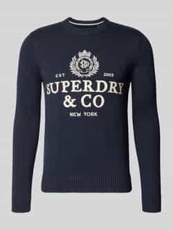 Superdry Strickpullover mit Rundhalsausschnitt