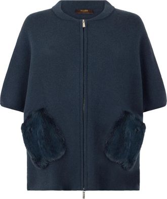 Moorer Femme, Pulls, Bleu, Taille: 38 FR Manteaux