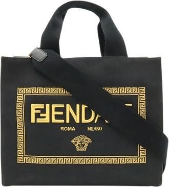 Fendi Pre-owned Fendace Canvas 2way Bag - - Pre-owned - Damen - Schwarzk - ONE SIZE