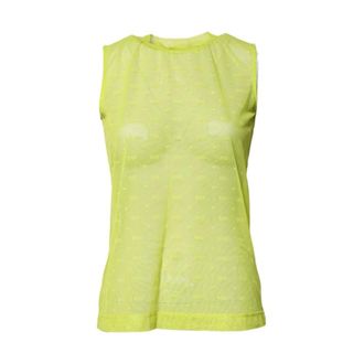 Dolce & Gabbana Femme, Tops, Vert, Taille: 38 FR D&eacute;bardeur Col Rond
