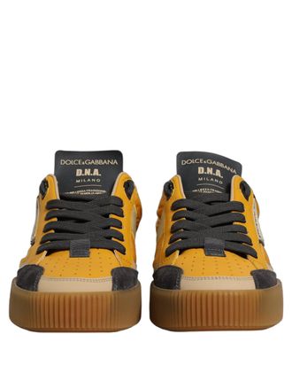 Dolce & Gabbana Multicolor Miami Low Top Men Sneakers Shoes Cotton Nylon Viscose Calf