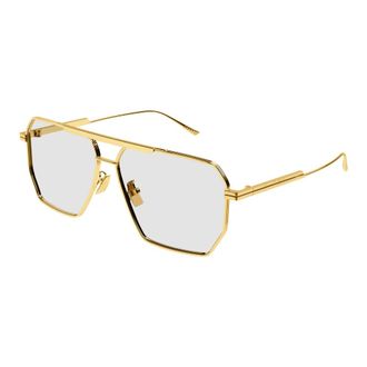Bottega Veneta Homme, Accessoires, Jaune, Taille: 60 MM Minimalist Aviator Lunettes de soleil