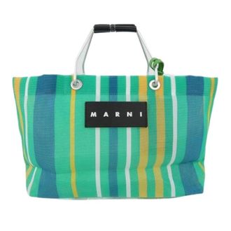 Marni Pre-owned Marni Market Stripe Mini Bag - Femme - Pre-owned - Vert - Taille: ONE Size