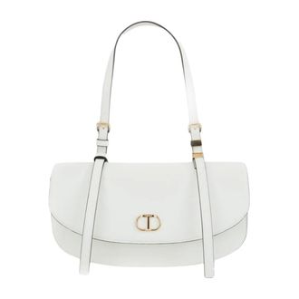 Twinset Femme, Sacs, Blanc, Taille: ONE Size Sac Bandouli&egrave;re avec Rabat et Oval T