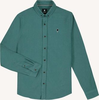 Faguo Chemise vert clair grisé coton - IVOY