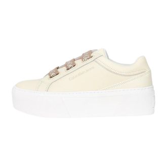 Calvin Klein Beige Leder-Sneakers - - Shoes - Damen - Beige - 39 EU