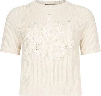 Liu Jo Femme, Pulls, Beige, Taille: 40 FR Maille ras du cou