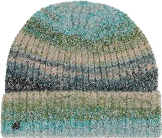 Loevenich Elastische Beanie | Buntes Strickmuster | OneSize | Damen Winterm&uuml;tze Aquamarine