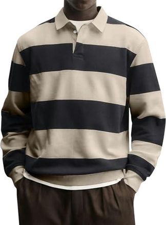 Generic Polo classique doux pour homme, coupe classique, coupe classique, tunique de vacances l&eacute;g&egrave;re et respirante, kaki, 3XL