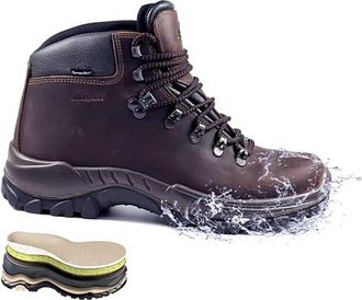 Generico Bottes dextérieur pour homme résistantes à leau de randonnée 10353 100 % fabriquées en Italie, Dakar Marron, 45 EU