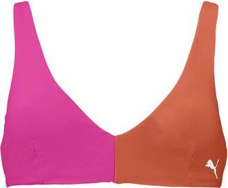 Puma Damen Plunge Bikini Top, Pink / Chili, M EU