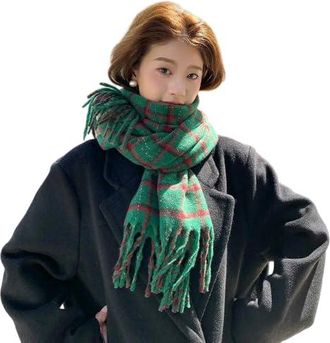 Generic QXDZSW &Eacute;charpe imitation cachemire pour femme - Sensation dhiver - Ch&acirc;le chaud - Mignon et polyvalent - &Eacute;charpe &agrave; carreaux pour femme, Scarf61, 200x65