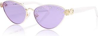 Sojos Lunettes de soleil en acétate pour femme OEil de chat avec strass et perles Vintage Designer Lunettes de soleil design UV400 Protection Darling, Cadre