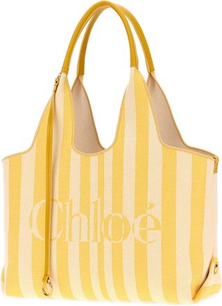 Chlo&eacute; Striped Canvas Tote Bag