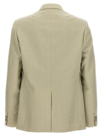 Fendi Single-Breasted Wool Blazer - Beige