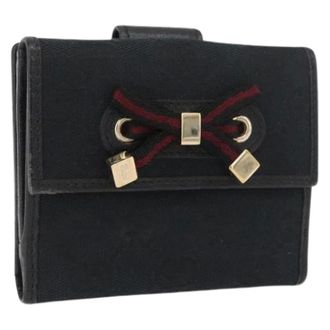Gucci Portefeuille Vintage GG Canvas Pre-owned - Femme - Pre-owned - Noir - Taille: ONE Size
