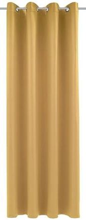Gardinia Sehlbach Fertiggardine mit Ösen, Dimout Uni, Gelb, 140 x 245 cm Gardinen, Energiesparend Im Winter, Wärmeabweisend Im Sommer, Blickdicht, Öko-Tex Zert