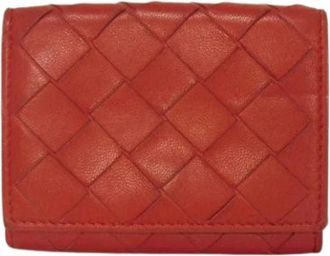 Bottega Veneta Portefeuille Vintage Pre-owned (tri-fold) - Femme - Pre-owned - Rouge - Taille: ONE Size