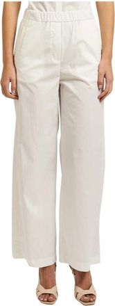 Patrizia Pepe Femme, Pantalons, Blanc, Taille: 36 FR Pantalon Palazzo &agrave; Jambes Droites