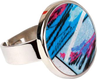 DeMarie Ring Edelstahl mit Silber-/Goldeinlage