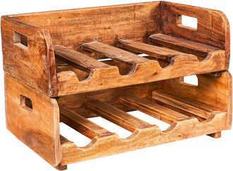 Novità Home Porte-bouteille en bois empilable