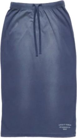 Acne Studios Femme, Jupes, Bleu, Taille: 36 FR Washed Logo Skirt