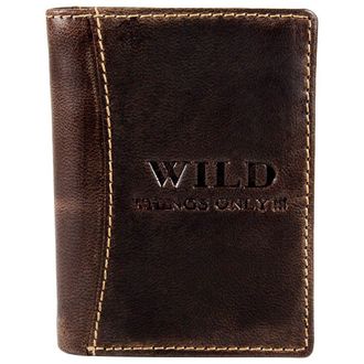 Bag Street International Herren Geldbörse rustikal Rindleder 5452 Leder Farbe: Braun