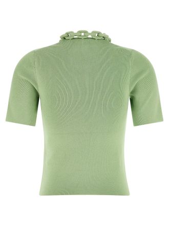 Paco Rabanne Womens Bicolor Textile T-Shirt