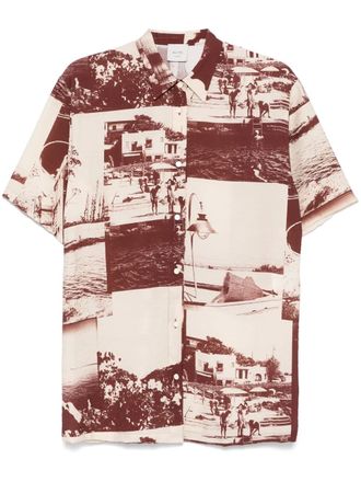 Alysi Hemd mit Print - Braun