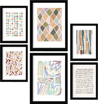Nacnic Set von 6 Drucken von Mustern von ethnischen Stilen in den ethnischen Stilen. Ästhetische dekorative Rahmen für Ihr Wohnzimmer, Schlafzimmer, Zuhause.